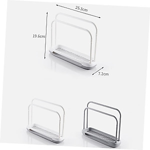 SHOWERORO Kitchen Gadget Countertop Organizer Towel Shelf Towels Rack Detachable Towel Rack Grey Towel Rack Towel Holder Countertop Towel Stand Towel Standing Rack Absorb Water Storage Rack