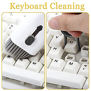 Walrfid Airpods Electronic Screen 7 in 1 Cleaner Kit Laptop Keyboard Cleaning Tool for ipad/iwatch/Computer/Phone/MacBook with 5ml Touchscreen Cleaners Mist (Grey)