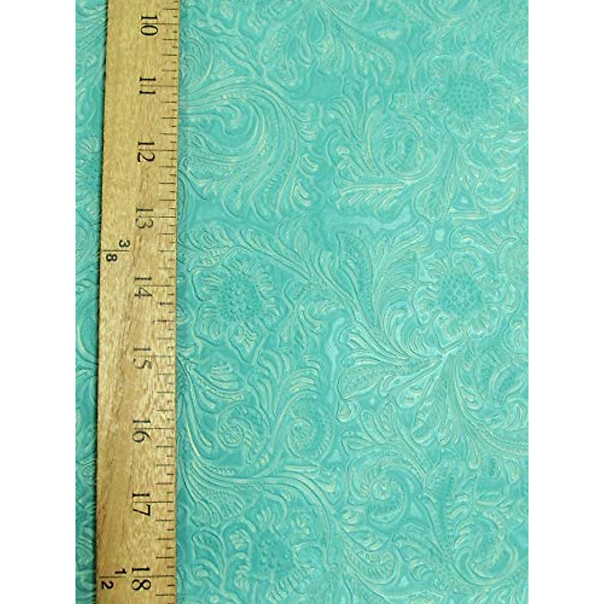 DuroLast™ Vintage Western Floral Pu Leather Fabric by The Yard DIY Upholstery Accessories Fashion (Nugget)