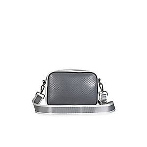 Haute Shore - Drew Femme Crossbody Steel Gray W White & Silver Stripe