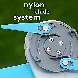 40V Cordless Grass Trimmer Kit Lightweight String Trimmer & Edger Weed Trimmer Alu Foldable Shaft for Garden Including 6 Spare Blades Battery & Charger