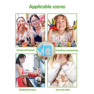 Bluelark Disposable Aprons (50 Count) Waterproof Plastic Apron For Painting, Cooking, Housework, and Picnics - Individually Packaged