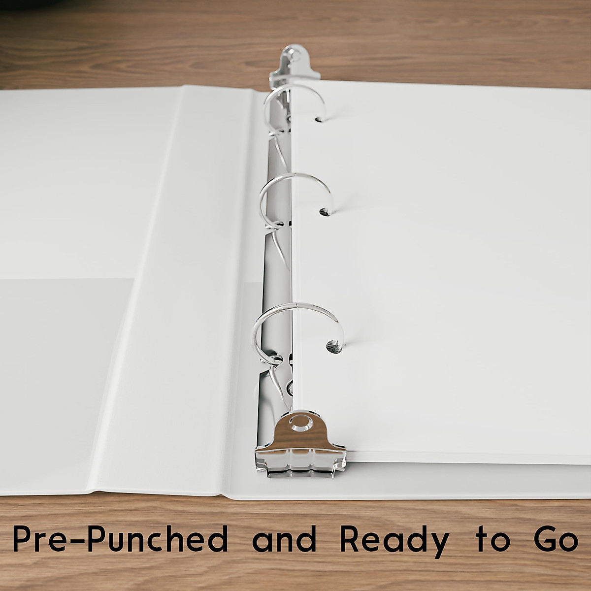 Half Letter Blank Paper, 3-Hole Punched, 250 Sheets/500 Pages, 100 GSM, Printer Paper Binder Refill, 5.5 in. x 8.5 in.