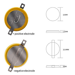 12 Pack CR1616 Battery, CR1616 3V Button Cell Lithium Battery with Solder Tabs for for Pokemon, Gameboy Color, GameBoy Advance Game Battery Replacement
