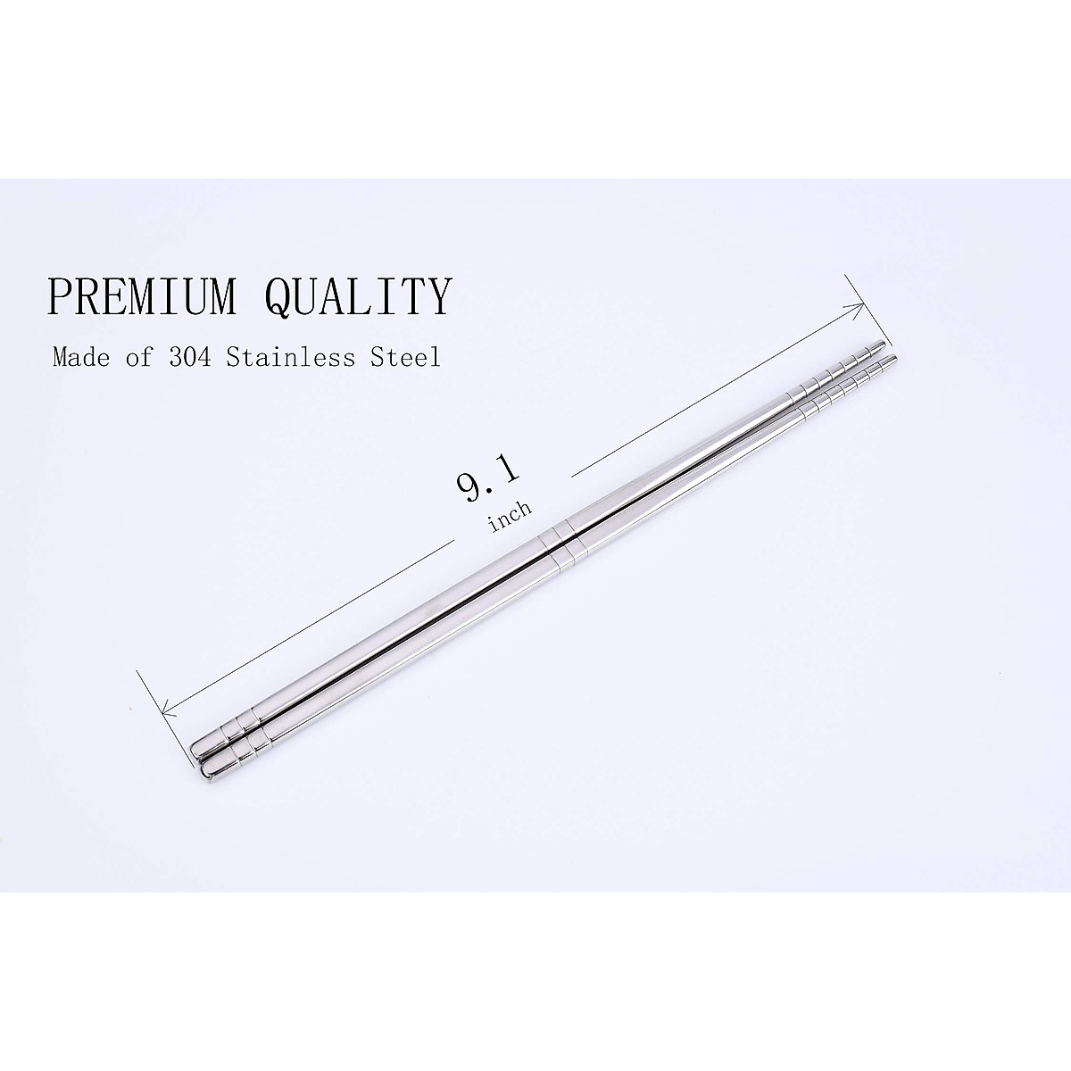 5 Pairs Silver Stainless Steel Chopsticks Reusable Lightweight Metal Chopsticks Dishwasher Safe