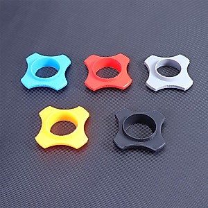 SUPVOX Microphone Ring Anti-rolling Mic Protection Silicone Ring Stand Replacement for KTV Device Replacement 5pcs (Orange Blue Black Gray and Red one for Each)