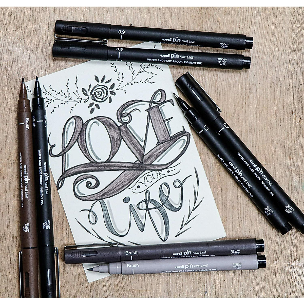 UNI-Ball PIN Drawing Pen FINELINER Ultra FINE LINE Marker 0.05mm Black Ink - [Pack of 3]