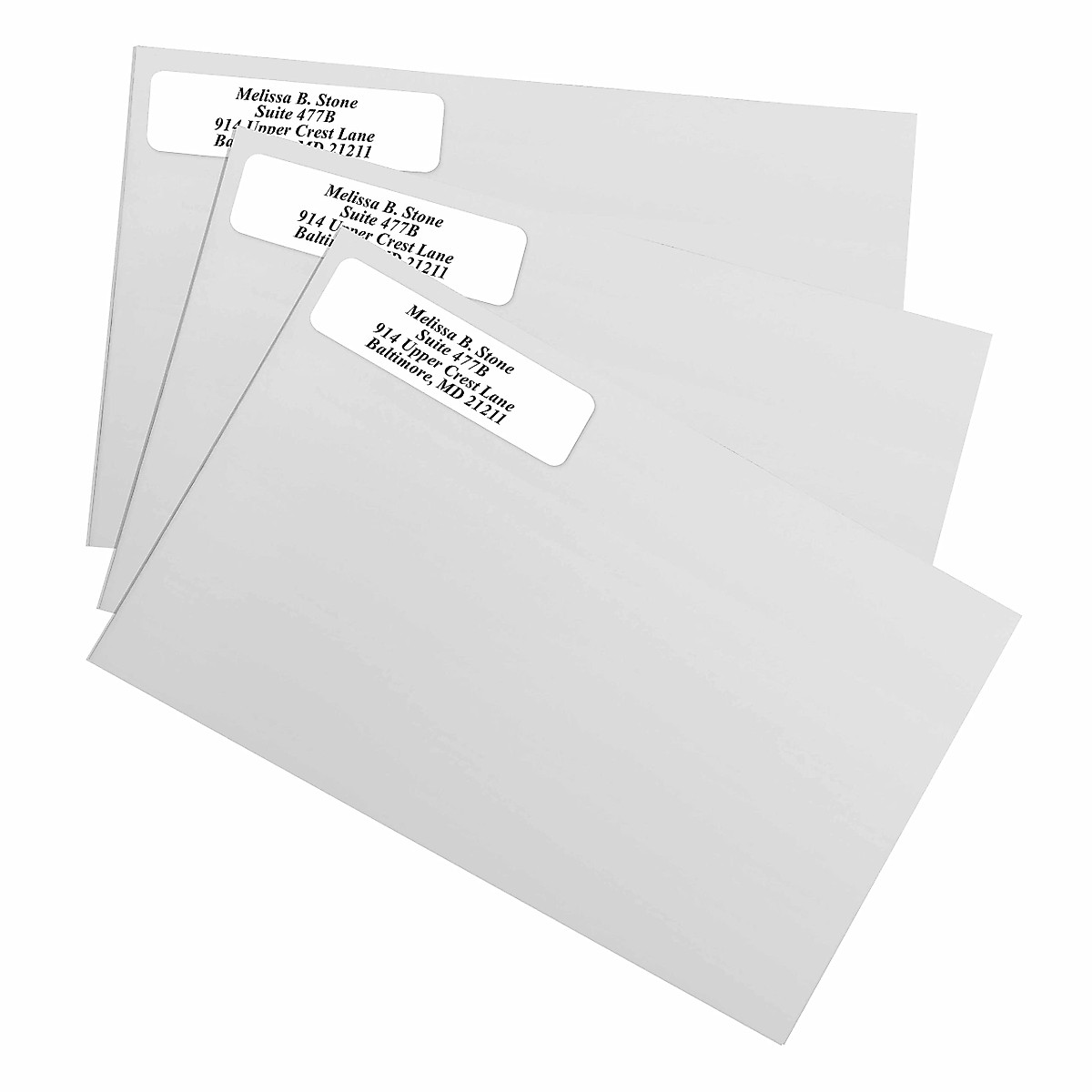 White Personalized Return Address Labels with Elegant Dispenser - Roll of 500 Custom Stickers
