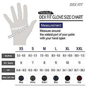 DEX FIT Premium Nylon Nitrile Work Gloves FN320, 3 Pairs, 3D-Comfort Stretchy Fit, Firm Grip, Thin & Lightweight, Durable, Breathable & Cool, Machine Washable; Black 8 (M)