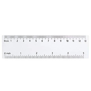 Muka 10 Pcs Bookmark Ruler, 5 Inch Plastic Ruler Measuring Tool-Gloss Clear