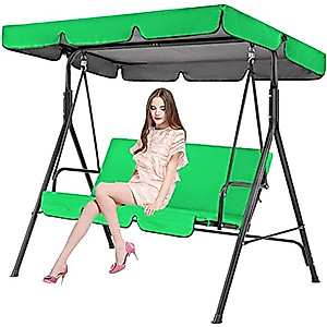 Patio Swing Canopy Waterproof Top Cover Set,210D Oxford Cloth Canopy Cover Universal Garden Swing Seat Canopy Replacement for Garden Patio