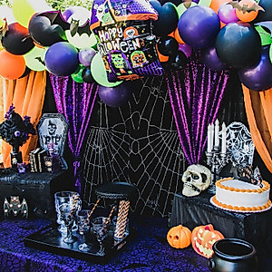 Purple Sequin Backdrop Curtain 4 Packs 2ftx8ft Sparkly Glitter Wedding Party Photography Background Drapes for Birthday Prom Decoration