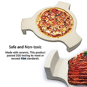 Wondjiont Heat Deflector, Plate Setter, Smoking Stone, Pizza Stone for 18" Large Big Green Egg Grill, 18" Kamado Grill, Chargriller 18" Akorn Kamado