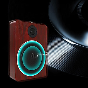 Leweiiq Car Under-Seat Active Subwoofer Power Amplifier Bass HiFi Slim Speaker, 8'' 600W Low Profile Under-Seat Active Powered Car Subwoofer for Car Boat RV ATV (Wood)