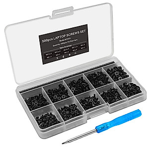 Mcsher 500pcs Laptop Notebook Screws Set for IBM HP Dell Lenovo Samsung Sony Toshiba Acer Gateway Screw Assortment Kit – with Screwdriver