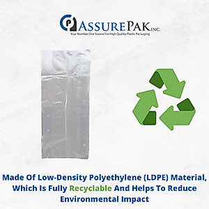 Plastic Produce Bag - Clear Unprinted Vented Produce Bags 8"x4"x18" - 100 bags/case