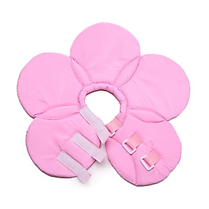 S-Lifeeing Dogs Cats Medical Grooming Pet E-Collar Recovery Remedy Protective Dog Lick Caught Soft Sponge Adjustable Postoperative Kit for Small and Medium Dog