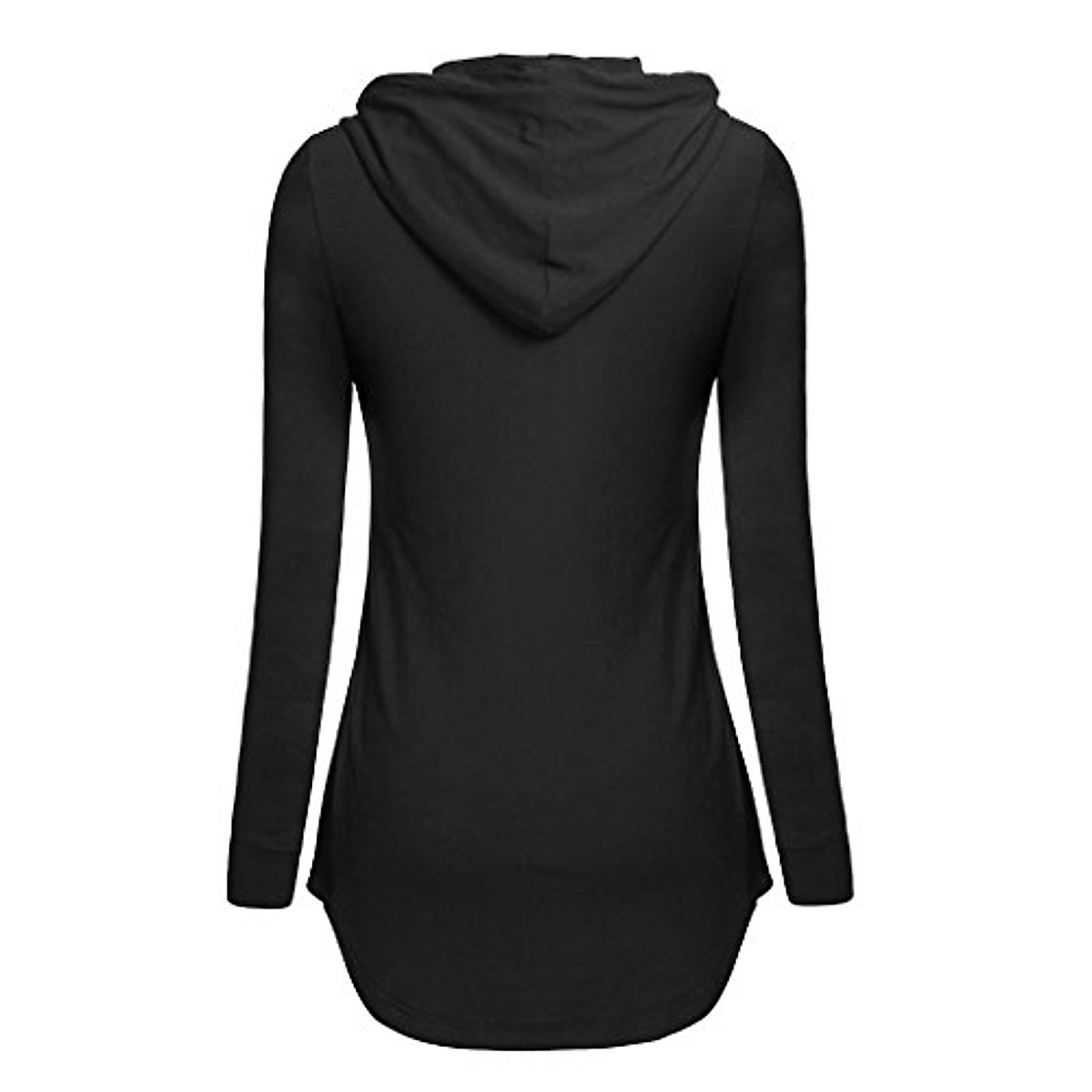 Nandashe Women Hoodies & Sweatshirts, Ladies Elegant Mock Neck Long Sleeve Professional Formal Company Business Office Shirts for Work Special Occasions with Pocket Black Large US Size 10-14