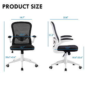 THEETAYY Drafting Chair,Tall Office Chair for Standing Desk, Ergonomic Desk Chairs with Lumbar Support, Adjustable Height Computer Chair with Swivel Task and Flip-up Armrests.