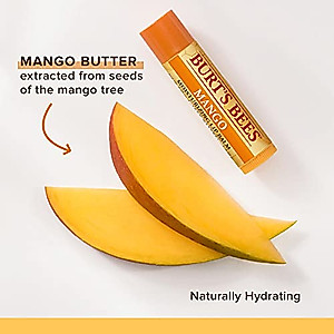 Burt's Bees Lip Balm - Mango, Lip Moisturizer With Responsibly Sourced Beeswax, Tint-Free, Natural Origin Conditioning Treatment, 2 Tubes, 0.15 oz.