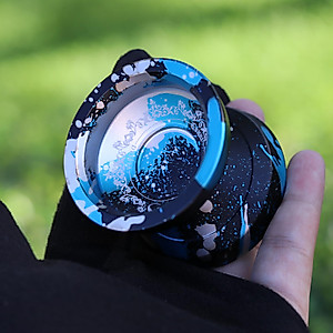 WATIEOBOO WA-01 Dual-Mode Metal Yo-Yo - Beginner Friendly Responsive System for Kids & Unresponsive Trick Yoyo for Adults, Competition-Ready with Gloves, Case & 10 Strings