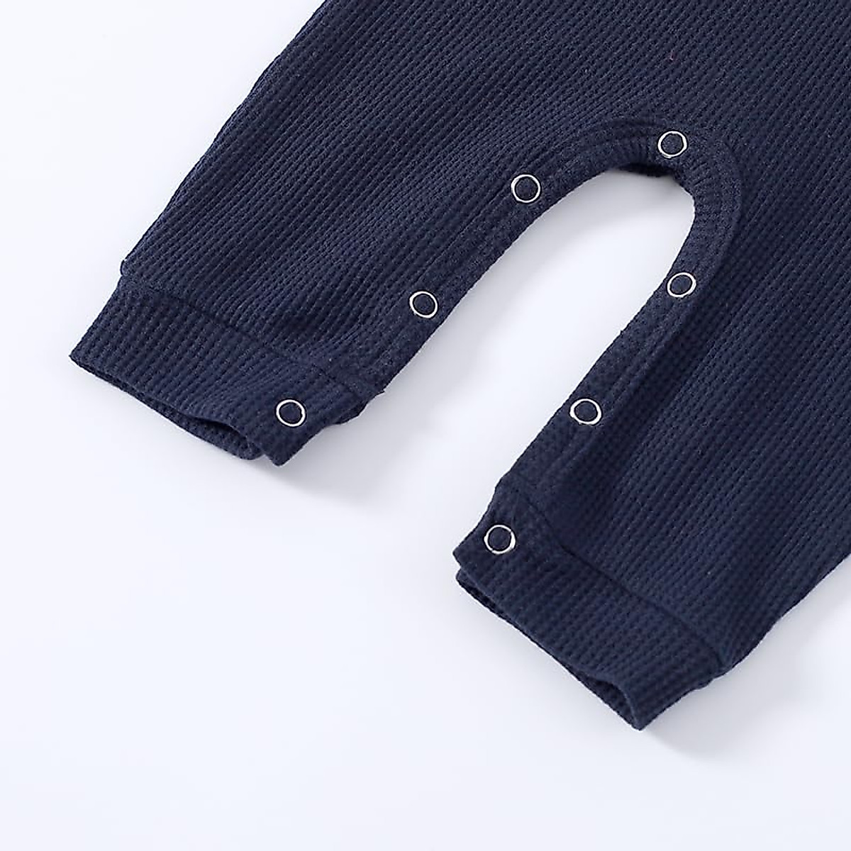 Yookoom Baby Boys Girls 2 Pack Solid Romper Ribbed Long Sleeve One-Piece Knit Cotton Jumpsuit Outfits Clothes,Blue+Dark Blue,0-3M