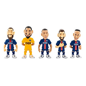 MINIX Figure 7 Cms Pack of 5 (Branches, Neymar, Messi, Mbappé, Donnaruma) from PSG