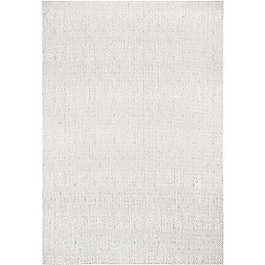 nuLOOM 7' x 9' Outdoor Performance Area Rug, Stain Resistant, Weather Resistant, High Traffic, Patio, Balcony, Outside, Paloma Grey