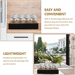 Didiseaon Multi- Hole Cup Holder Foam Cup Holder 8 Holes Universal Multifunction Drink Carrier for Restaurant Tray, Take Out Beverage Coffee Carrier Packing Tool Cup Fixing Holder