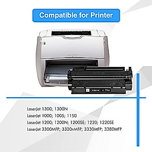 TRUE IMAGE Compatible Toner Cartridge Replacement for HP Q2613X 13X C7115X Q2613A C7115A Laserjet 1300 1300N 3380 1150 1200 1200N 1220 3300 3330 13A 15A 15X Printer Ink (Black, 2-Pack)