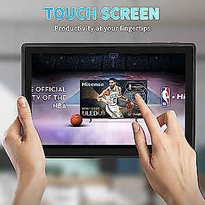 【MS Office 2019/Win11 Pro】2 in 1 Tablet 10.1" 1920x1200 IPS Screen Laptop Celeron J4105 CPU(Quad core)1.5~2.5Ghz,DDR4 16GB RAM 256GB SSD,Ultra-Light Portable Laptop/Camera 2MP+5MP(16G+256GB,Black)
