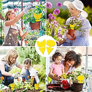 Springco 100 Pack Fruit Fly Traps Yellow Sticky Traps Gnat Sticky Traps for Indoor/Outdoorgnat Traps for House Indoor (95（95+4+1） 100pack)