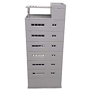 ATINGSHOKB N Scale Building 1:150 Vertical Bar Modern House Assembled Architectural for Model Train Layout,Gray