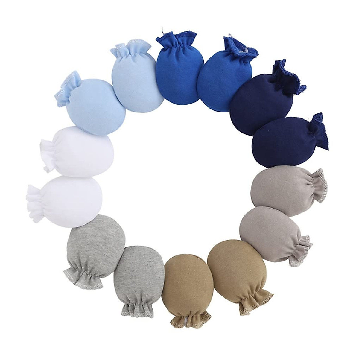 Adeimoo Baby Cotton Gloves Infant Toddler No Scratch Mittens for Little Boys Girls (20 Pairs Mixed Color)