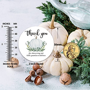90 Little Pumpkin Baby Shower Thank You Stickers, Baby Shower Party Favor Stickers,Fall Themed Baby Shower Favor Stickers (2 Inch)