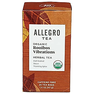 Allegro Tea, Organic Rooibos Vibrations Tea Bags, 20 ct