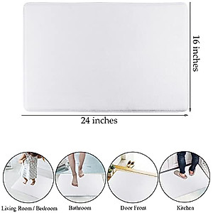 LB Italian Bathroom Rug Mediterranean House Green Plant Red Flower Bath Mat European Stone Street Doormat Non Slip Memory Foam Super Absorbent Floor Mats,24x16 Inch