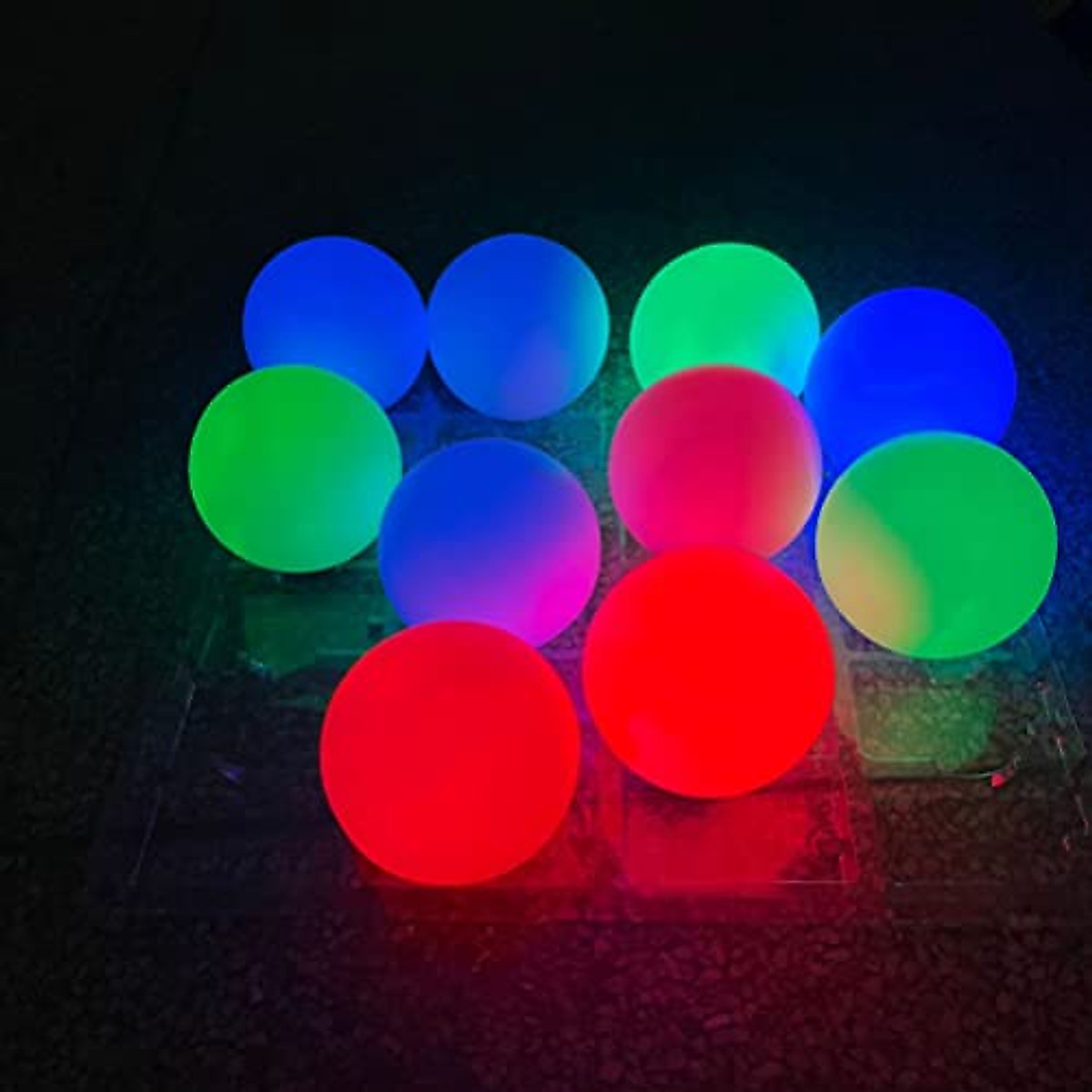 Angoily Pool Decor 8Pcs Floating Pool Lights LED Pool Ball Lights Light Up Pool Balls Float or in Pool Garden Patio Party Outdoor Garden Decoration