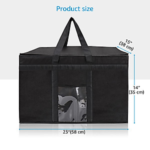 ECOSHIRE Large Insulated Cooler Bags, Reusable Food Warmer Delivery Bags for Hot and Cold, Collapsible Large Capacity and Durable, Suitable for Uber Eats, Doordash, Travel (XXXL)