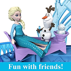 Mattel Disney Frozen Toys, Elsa Ice Palace Storytime Stackers, Castle Doll House Playset with Small Doll & 8 Accessories