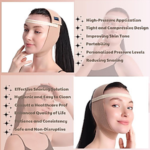 Post Surgical Chin Strap Bandage for Women - Neck and Chin Compression Garment Wrap - Face Slimmer, Jowl Tightening, Chin Lifting Medical Anti Aging Mask