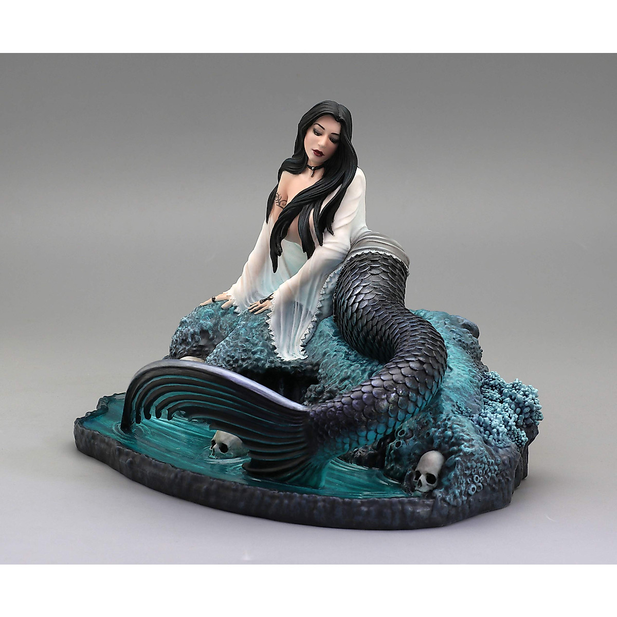 Veronese Design 8 5/8 Inch Sirens Lament by Anne Stokes Hand Painted Resin Mermaid Statue Home Decor