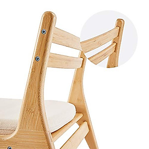 CENZEN Bamboo Floor Chair for Sitting on The Floor Unique Janpanese Meditation Chair Seat with Cushion for Living Room Balcony Chair Accent Furniture, Large