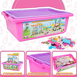Friends House Toy Building Set, 1422 Pcs Friendship House and Cafe Building Blocks Sets with Car & Storage Box, Creative Roleplay Building Toys for Kids Boys Girls Age 6-12 Years Birthday Gift