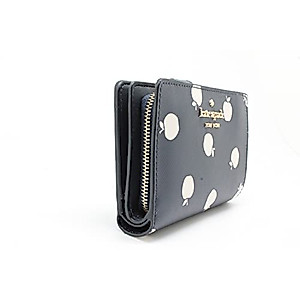 Kate Spade Staci Medium White Apple Compartment Bifold Wallet Blazer Blue Multi