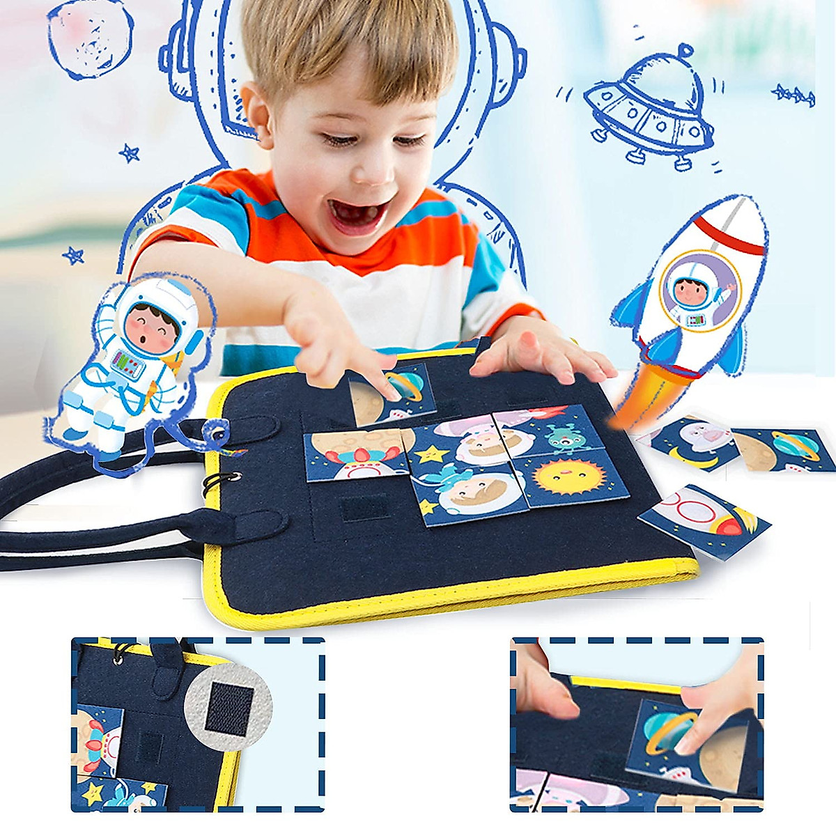 Nikengift Toddler Toys for 3 4 Year Old Girls Boys, Busy Board Sensory Toys for Toddlers Age 3-4, Montessori Toys for 3 4 Years Old, Preschool Learning Toys Autism Toys for Develop Basic Skills