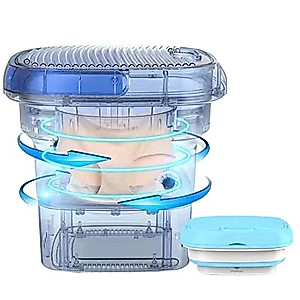 Portable Washing Machine, Mini Folding Washer and Dryer Combo,with Small Foldable Drain Basket for Underwear, Socks, Baby Clothes, Travel, Camping, RV, Dorm, Easy to Carry (Pink)