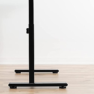 VIVO Height Adjustable 43 x 24 inch Standing Desk, Hand Crank Sit Stand Home Office Workstation with Frame and Solid One-Piece Table Top, Black, DESK-M43TB