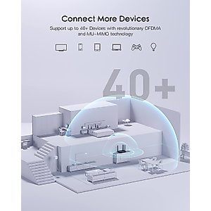 WiFi 6 Router, GNCC AX1800 WiFi Routers for Home, Dual Band Gigabit Wireless Router (Up to 1800 Gbps), Coverage up to 2000 sq. ft., 40 Devices, Parental Control