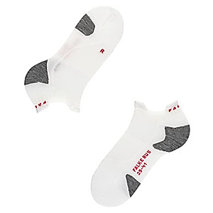 FALKE Men's RU5 Race Invisible Running Socks, No Show, Ultralight Cushion, Athletic Sock, Breathable Quick Dry, Nylon, White (White-Mix 2020), 9-10, 1 Pair